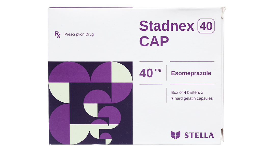 Stadnex 40 Cap trị trào ngược dạ dày, thực quản (4 vỉ x 7 viên) - 08/ ...