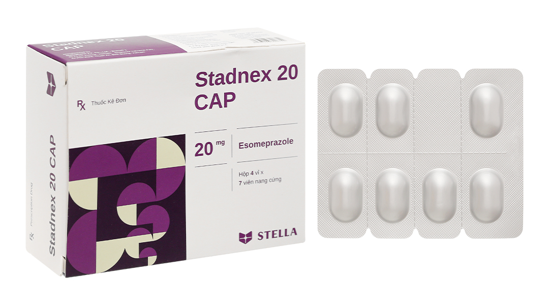 Stadnex 20 Cap trị trào ngược dạ dày, thực quản (4 vỉ x 7 viên) - 08/ ...