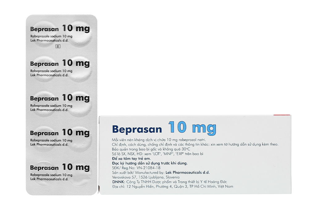 Beprasan 10mg trị loét dạ dày, tá tràng (1 vỉ x 10 viên) - 07/2024 ...