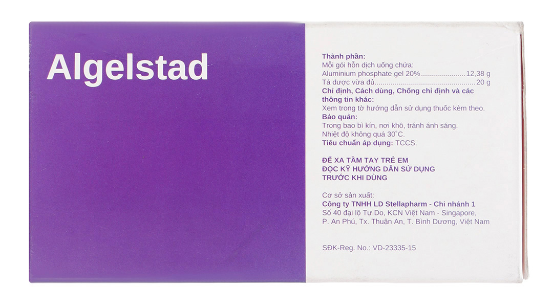 Algelstad 20% trị viêm thực quản, loét dạ dày tá tràng (20 gói x 20g ...
