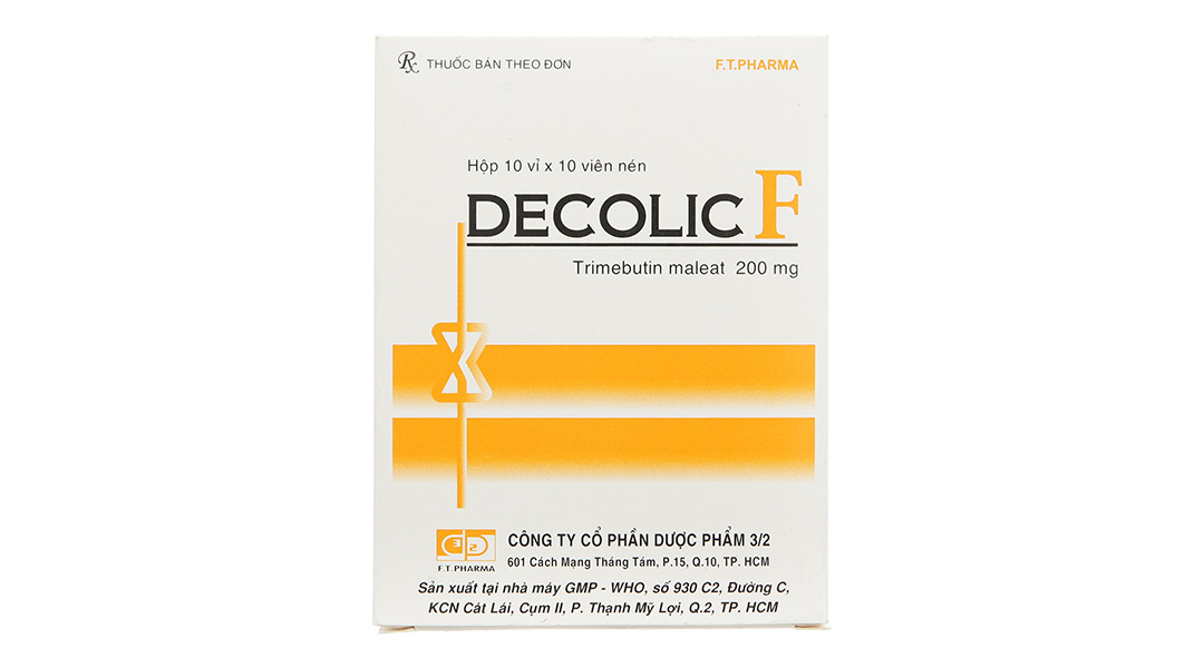 Decolic F trị chứng đau đường tiêu hóa (10 vỉ x 10 viên) - 08/2024 ...
