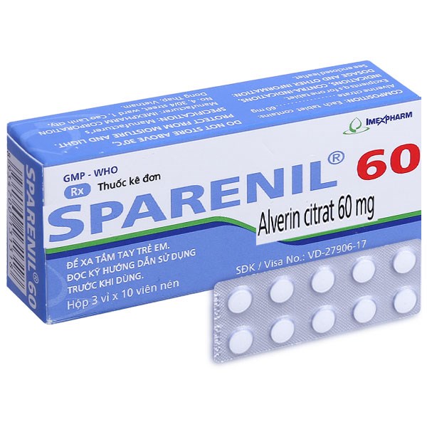 Thuốc Sparenil 60 giảm đau do co thắt tiêu hóa - 12/2024 ...