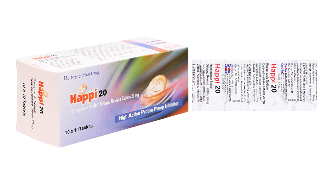 Happi 20 trị trào ngược dạ dày, thực quản (10 vỉ x 10 viên) - 08/2024 ...