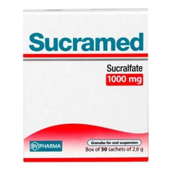 Cốm pha hỗn dịch Sucramed 1000mg trị loét dạ dày, tá tràng lành tính ...
