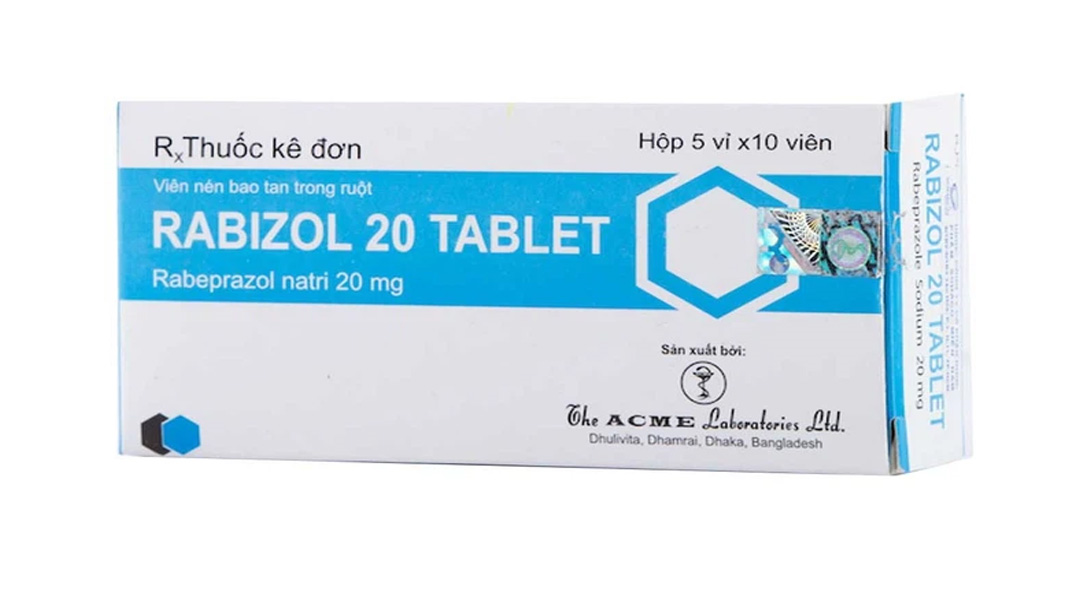 Rabizol 20 tablet trị loét dạ dày, tá tràng (5 vỉ x 10 viên) - 08/2024 ...