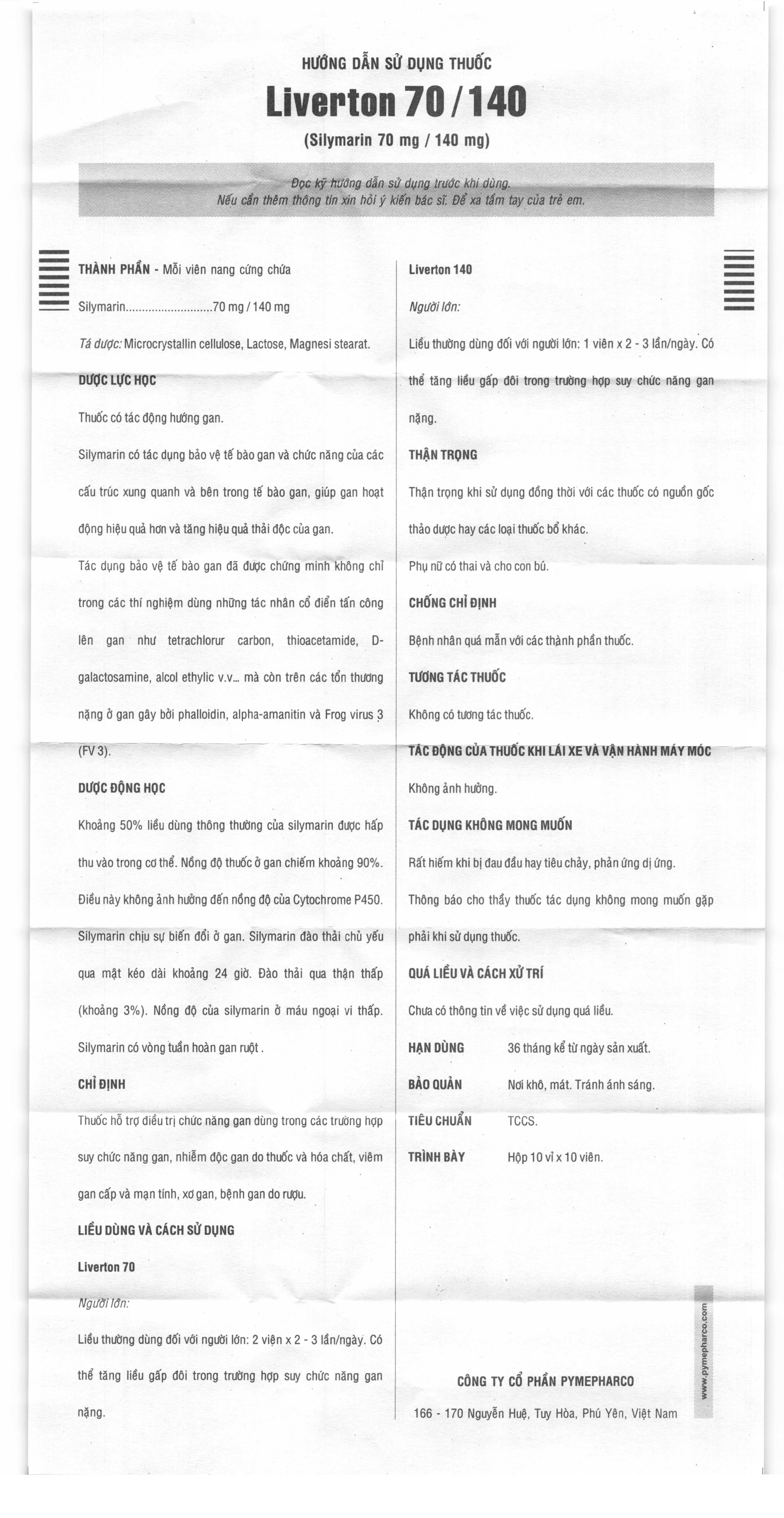 Thuốc Liverton 70mg hộp 100 viên-Nhà thuốc An Khang