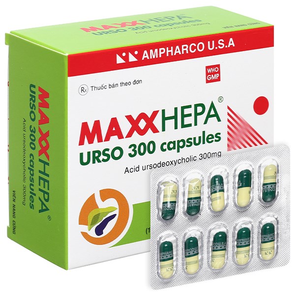 Maxxhepa Urso 300 Capsules trị xơ gan do mật nguyên phát (3 vỉ x 10 ...