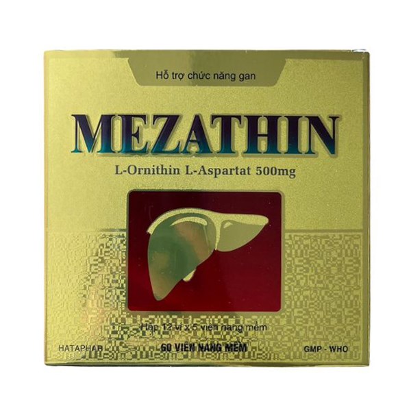 Mezathin 500mg điều trị hỗ trợ viêm gan, xơ gan, gan nhiễm mỡ (12 vỉ x ...