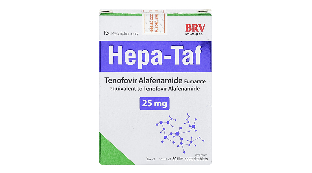 Hepa-Taf 25mg trị viêm gan siêu vi B mạn tính lọ 30 viên - 07/2024 | nhathuocankhang.com