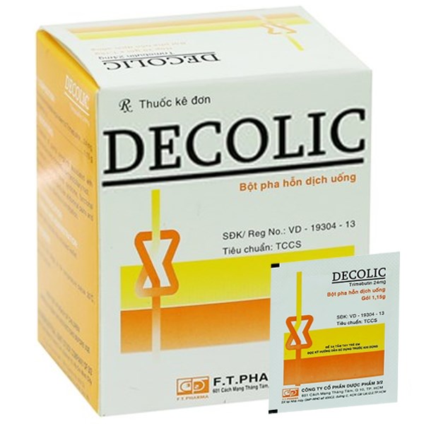 Bột pha hỗn dịch uống Decolic 24mg giảm đau do co thắt tiêu hóa (20 gói ...