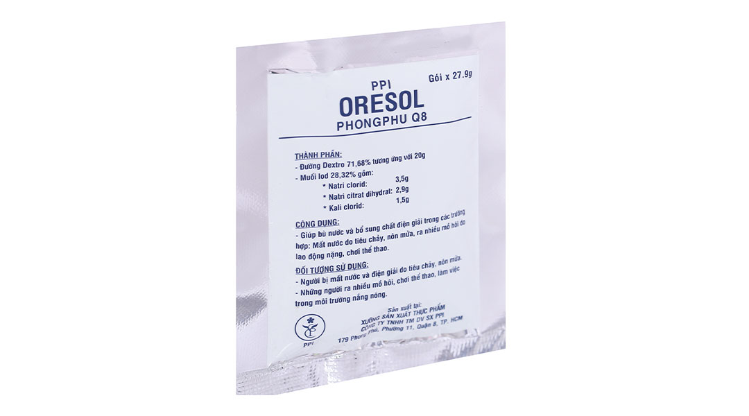 Gói bột bù nước và điện giải Oresol-Nhà thuốc An Khang