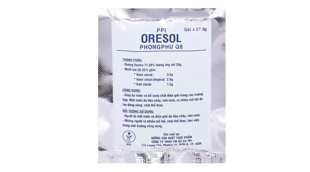 Gói bột bù nước và điện giải Oresol-Nhà thuốc An Khang