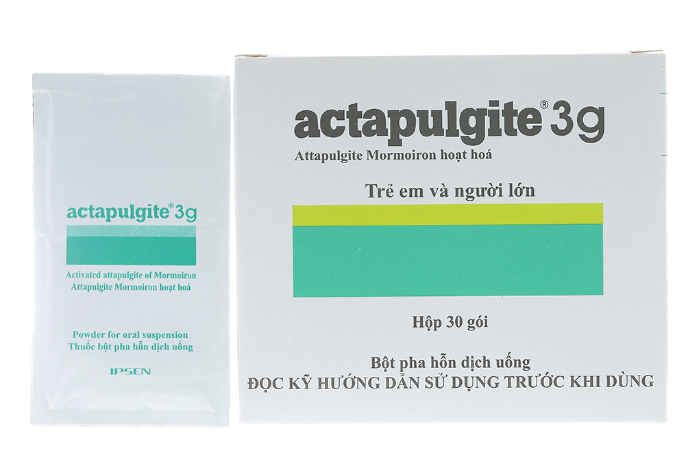 Bột pha hỗn dịch uống Actapulgite 3g trị tiêu chảy, chướng bụng (30 gói ...