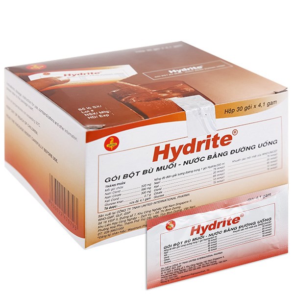 Bột pha dung dịch uống Hydrite bù nước và điện giải (30 gói x 4.1g ...