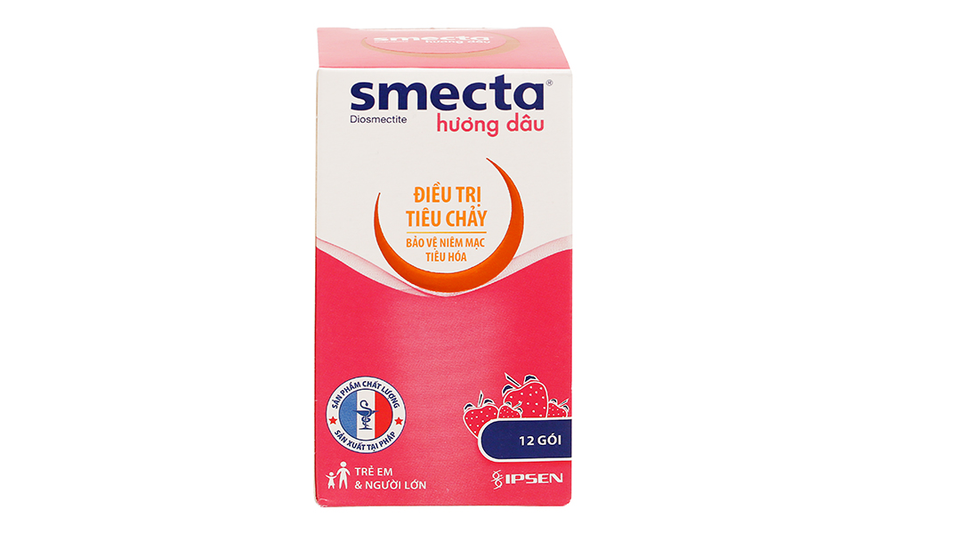 Thuốc Smecta Strawberry hộp 12 gói-Nhà thuốc An Khang