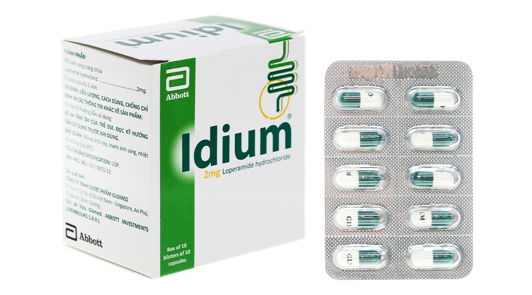 Idium 2mg trị tiêu chảy (10 vỉ x 10 viên) 03/2023 - Nhathuocankhang.com