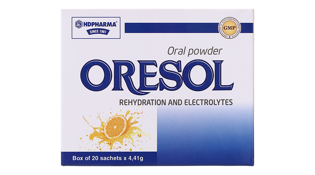 Thuốc bột Oresol HD Pharma bù nước và điện giải (20 gói x 4.41g) - 08/ ...
