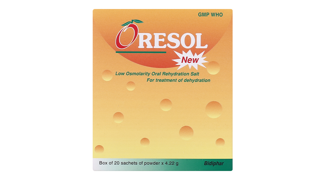 Muối uống Oresol New Bidiphar bù nước và điện giải (20 gói x 4,22g ...