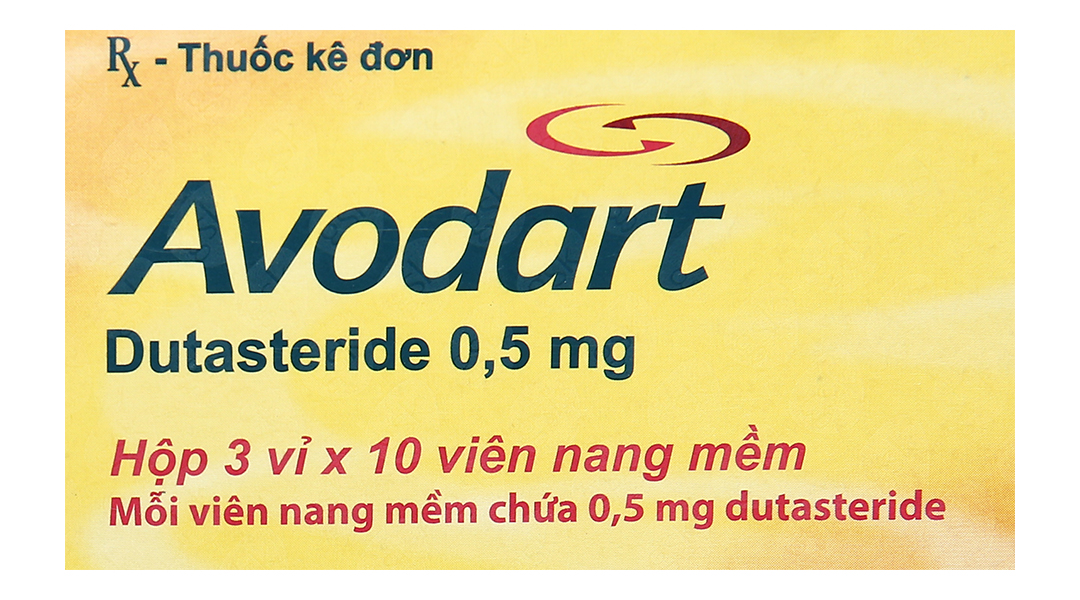 Avodart 0.5mg trị phì đại tuyến tiền liệt (3 vỉ x 10 viên) 03/2023 ...
