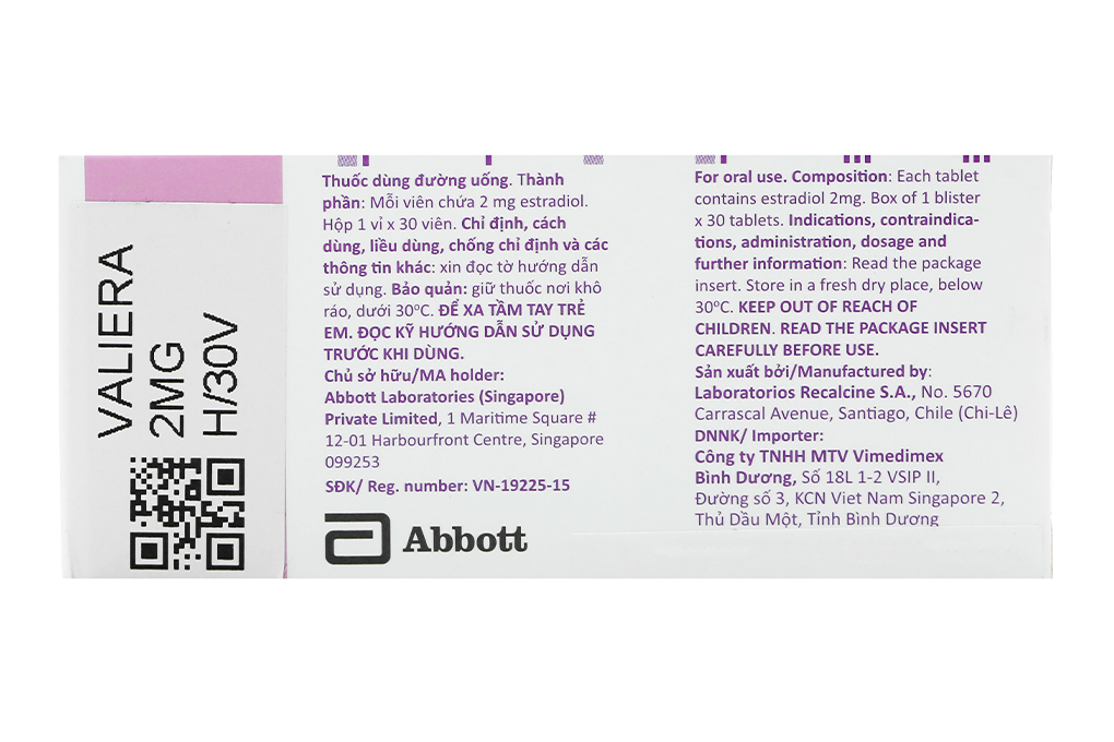 Valiera 2mg trị chứng rối loạn vận mạch (1 vỉ x 30 viên) - 08/2024 ...