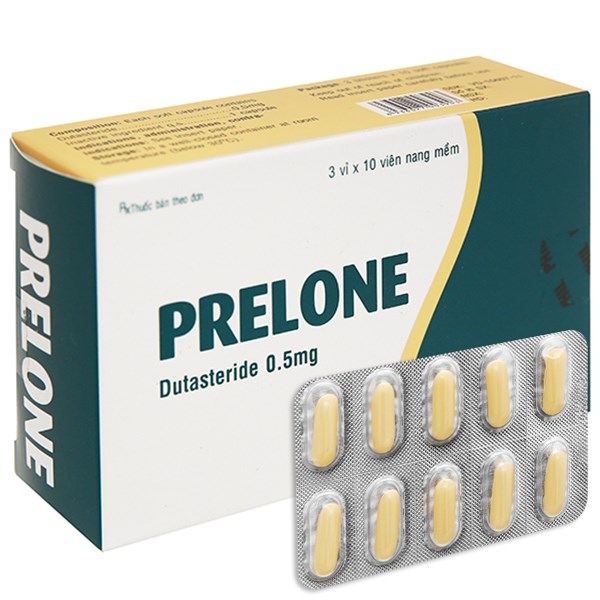 Prelone 0.5mg trị phì đại tuyến tiền liệt (3 vỉ x 10 viên) - 10/2024 ...