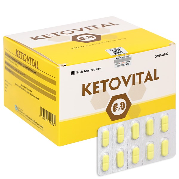 Ketovital phòng và trị rối loạn cơ chế chuyển hoá protein (10 vỉ x 10 ...