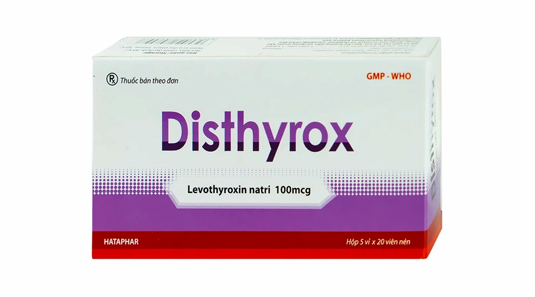 Disthyrox 100mcg trị các bệnh lý tuyến giáp (5 vỉ x 20 viên) - 08/2024 ...