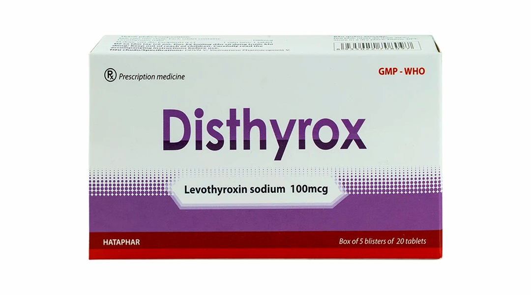 Disthyrox 100mcg trị các bệnh lý tuyến giáp (5 vỉ x 20 viên) - 08/2024 ...