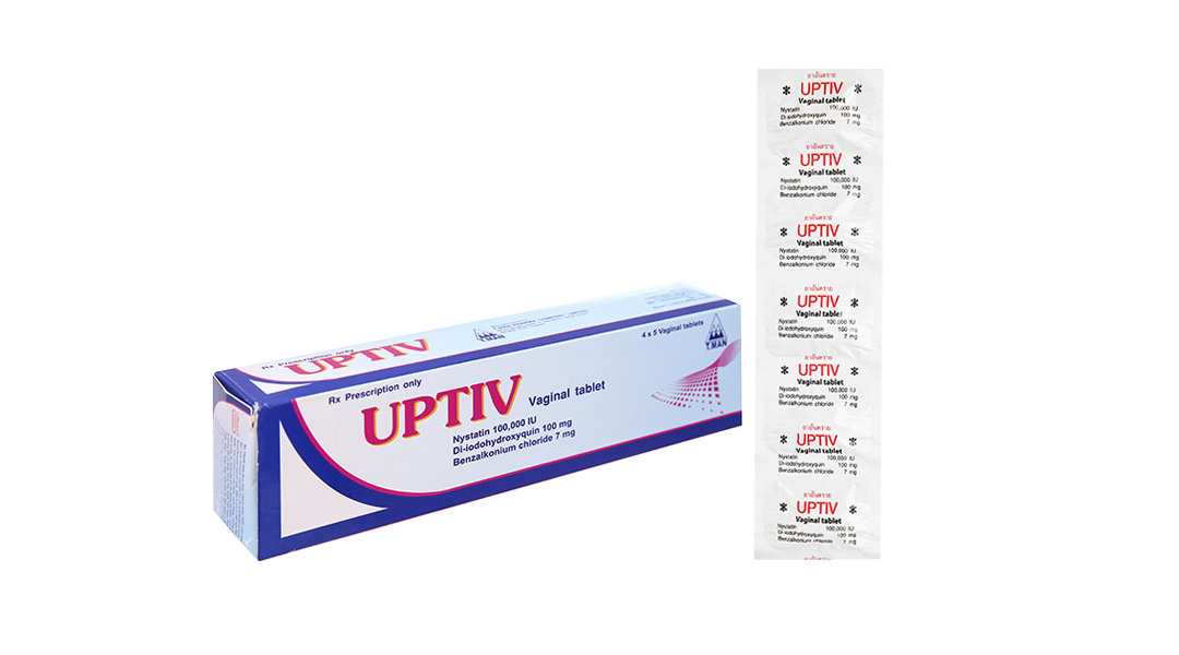 Viên đặt âm đạo Uptiv trị viêm âm đạo, âm hộ (4 vỉ x 5 viên) - 08/2024 ...