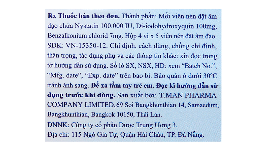 Viên đặt âm đạo Uptiv trị viêm âm đạo, âm hộ (4 vỉ x 5 viên) - 08/2024 ...