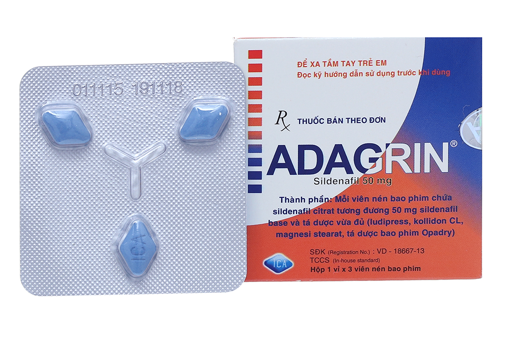 Thuốc Adagrin 50mg hộp 3 viên-Nhà thuốc An Khang