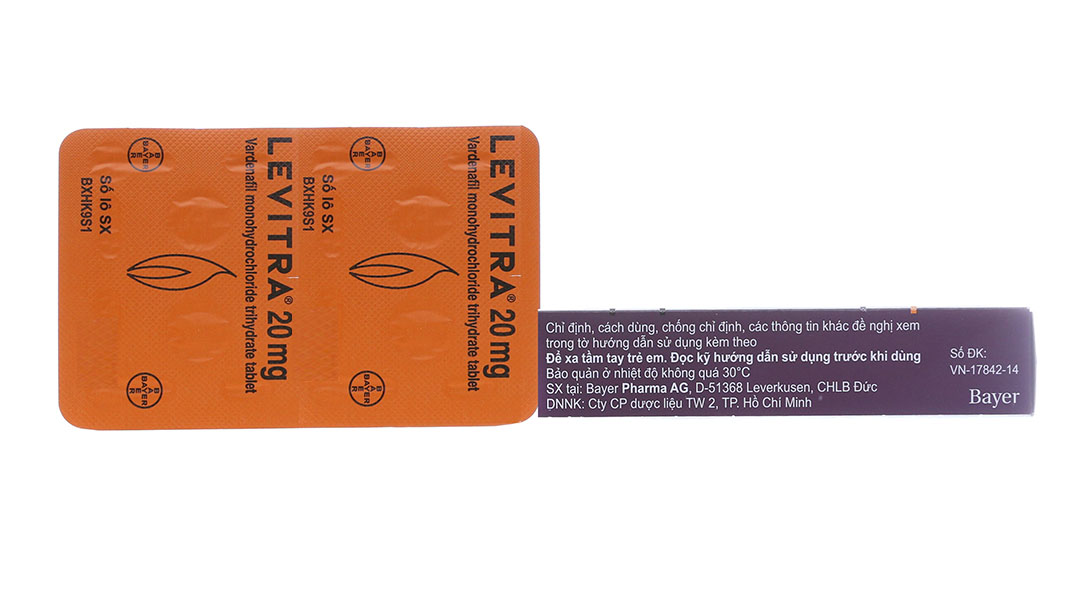 Levitra 20mg trị rối loạn cương dương (1 vỉ x 4 viên) - 08/2024 ...