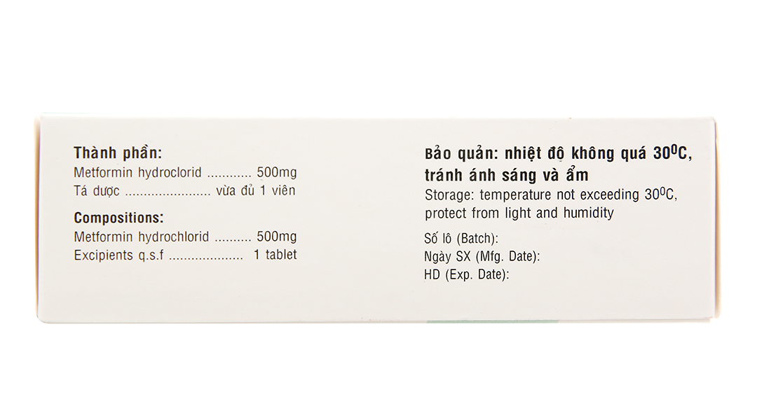 Thuốc Glucofast 500mg hộp 60 viên-Nhà thuốc An Khang