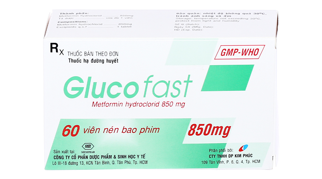 Glucofast 850mg trị đái tháo đường (4 vỉ x 15 viên) 03/2023 ...