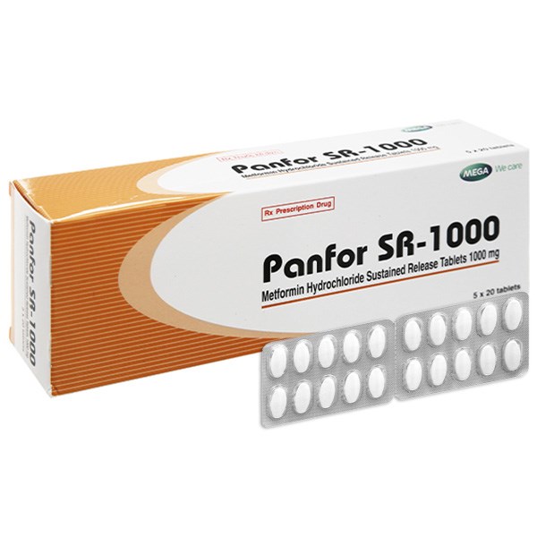 Thuốc Panfor SR-1000 trị đái tháo đường tuýp 2 (5 vỉ x 20 viên) - 10/ ...