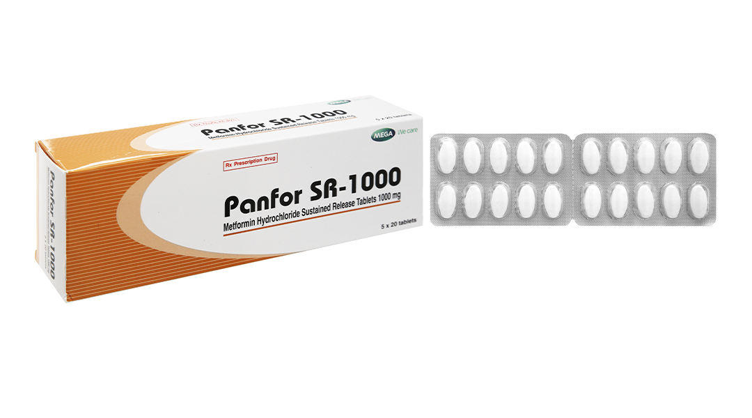 Panfor SR-1000 trị đái tháo đường tuýp 2 (5 vỉ x 20 viên) - 08/2024 ...