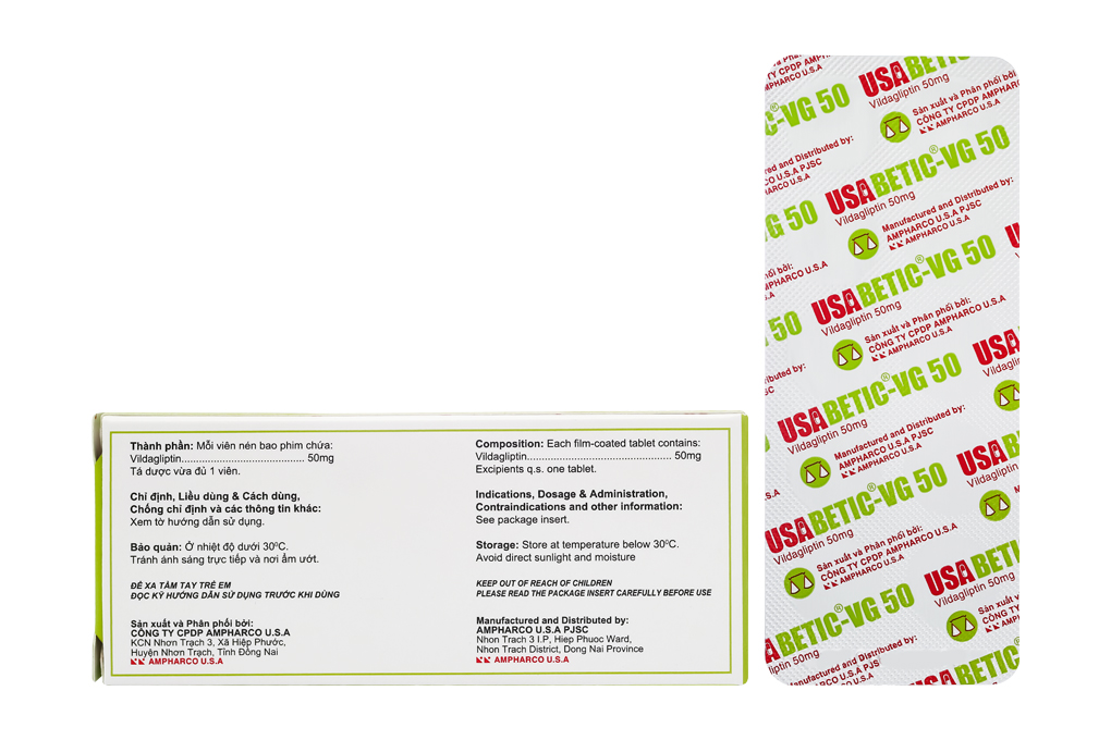 Usabetic-VG 50 trị đái tháo đường (3 vỉ x 10 viên) - 08/2024 ...
