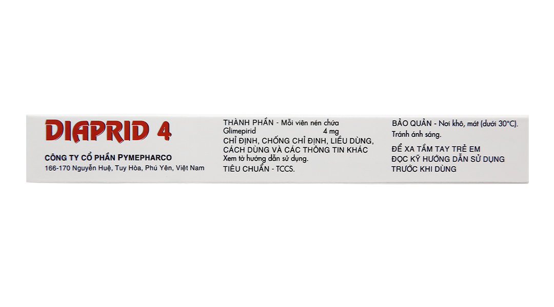 Diaprid 4 trị đái tháo đường tuýp 2 không phụ thuộc insulin (2 vỉ x 15 ...