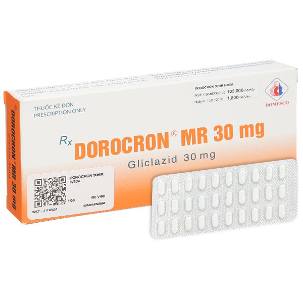 Thuốc Dorocron MR 60mg trị đái tháo đường tuýp 2 không phụ thuộc ...