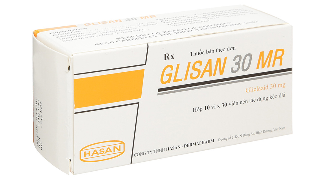 Glisan 30 MR trị đái tháo đường tuýp 2 không phụ thuộc insulin (10 vỉ x ...