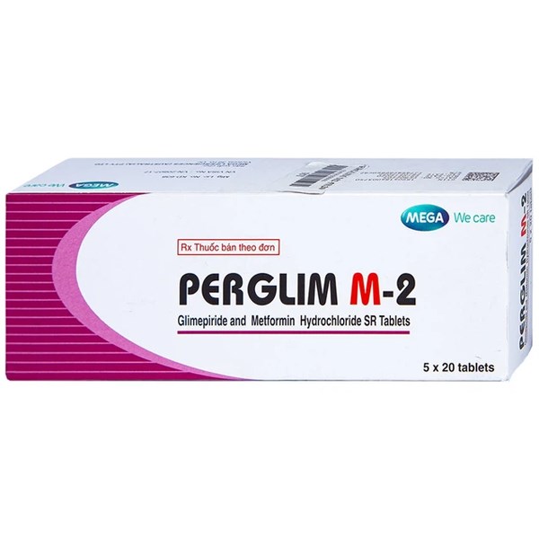 Perglim M-2 trị tiểu đường type 2 (5 hộp nhỏ x 1 vỉ x 20 viên) - 10/ ...