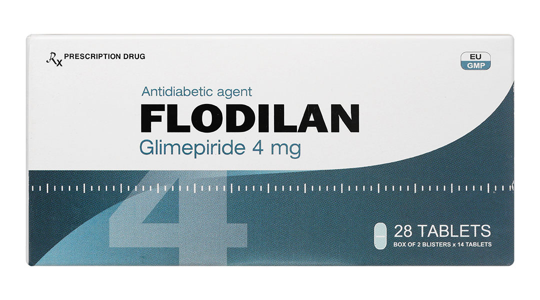 Flodilan 4mg thuốc trị đái tháo đường tuýp 2 (2 vỉ x 14 viên) - 07/2024 ...