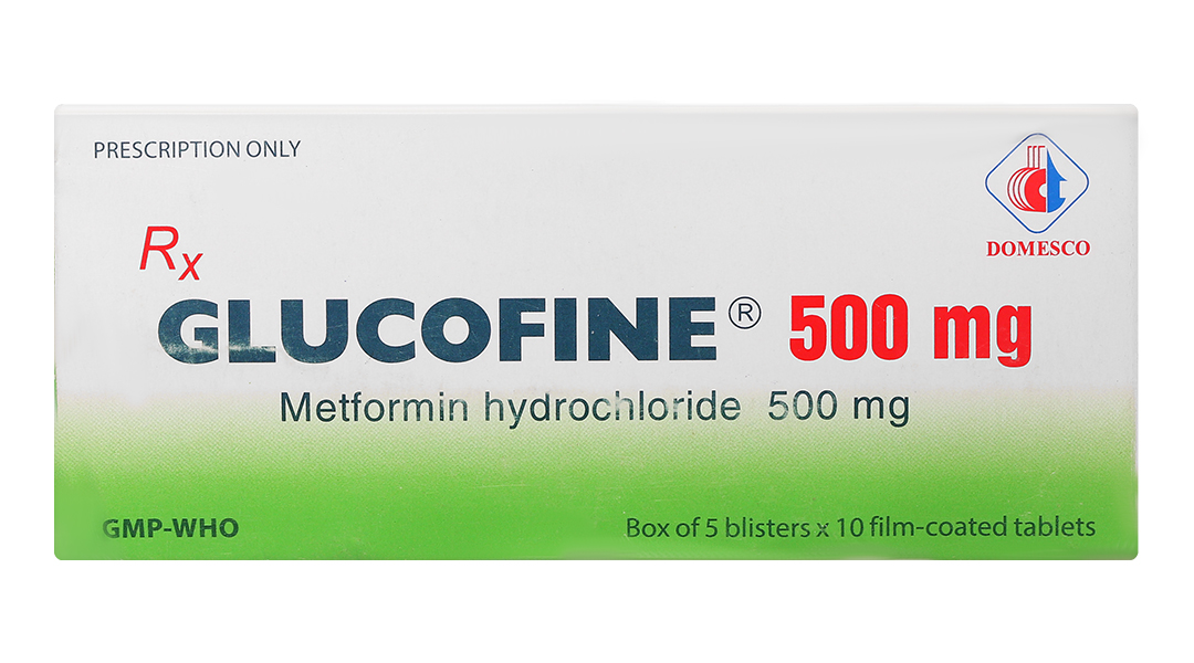 Glucofine Domesco 500mg trị đái tháo đường type 2 (5 vỉ x 10 viên) - 05 ...
