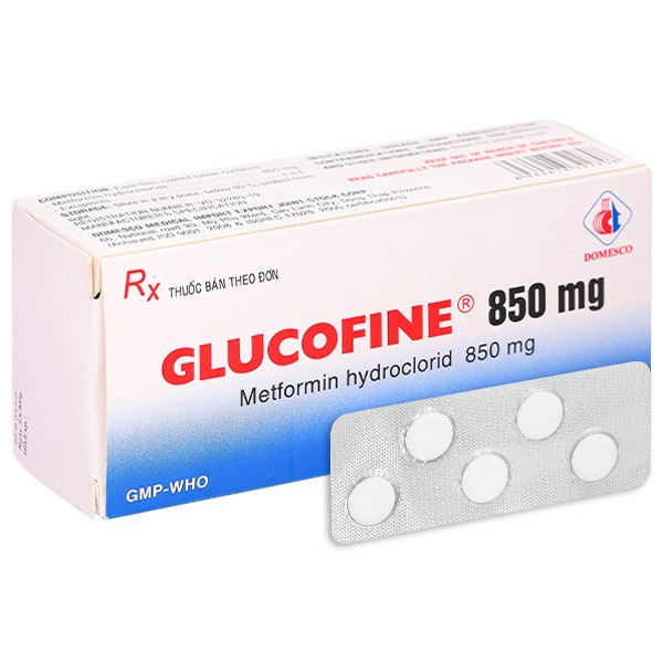 Thuốc Glucofine Domesco 850mg trị đái tháo đường tuýp 2 (4 vỉ x 5 viên ...