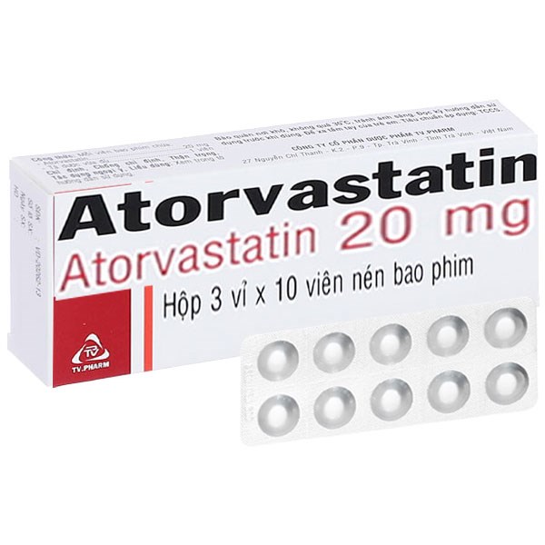 Thuốc Atorvastatin TV. Pharm 10mg hộp 30 viên-Nhà thuốc An Khang
