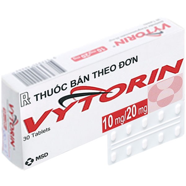 Vytorin 10mg/20mg trị rối loạn lipid máu (3 vỉ x 10 viên) - 11/2024 ...