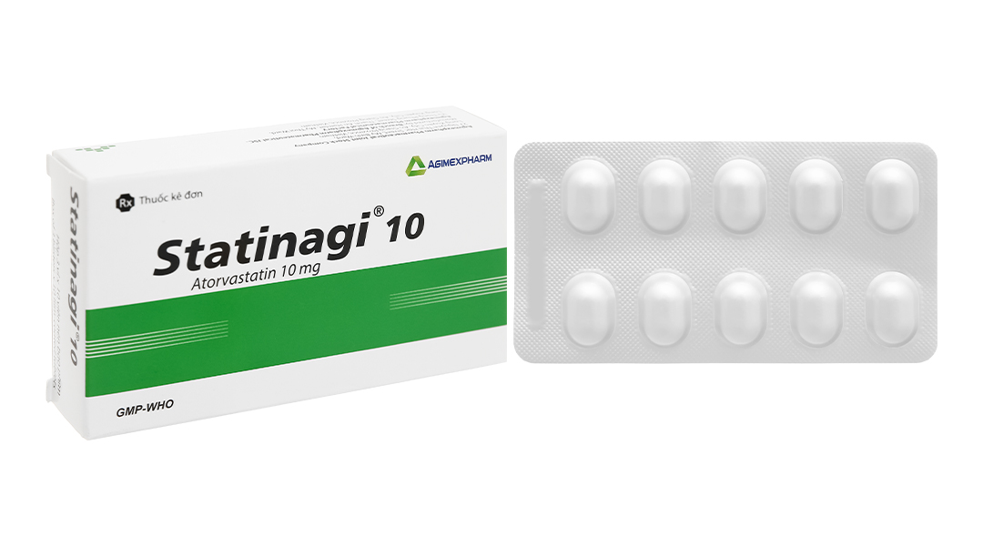 Statinagi 10 trị rối loạn mỡ máu (3 vỉ x 10 viên) - 06/2024 ...