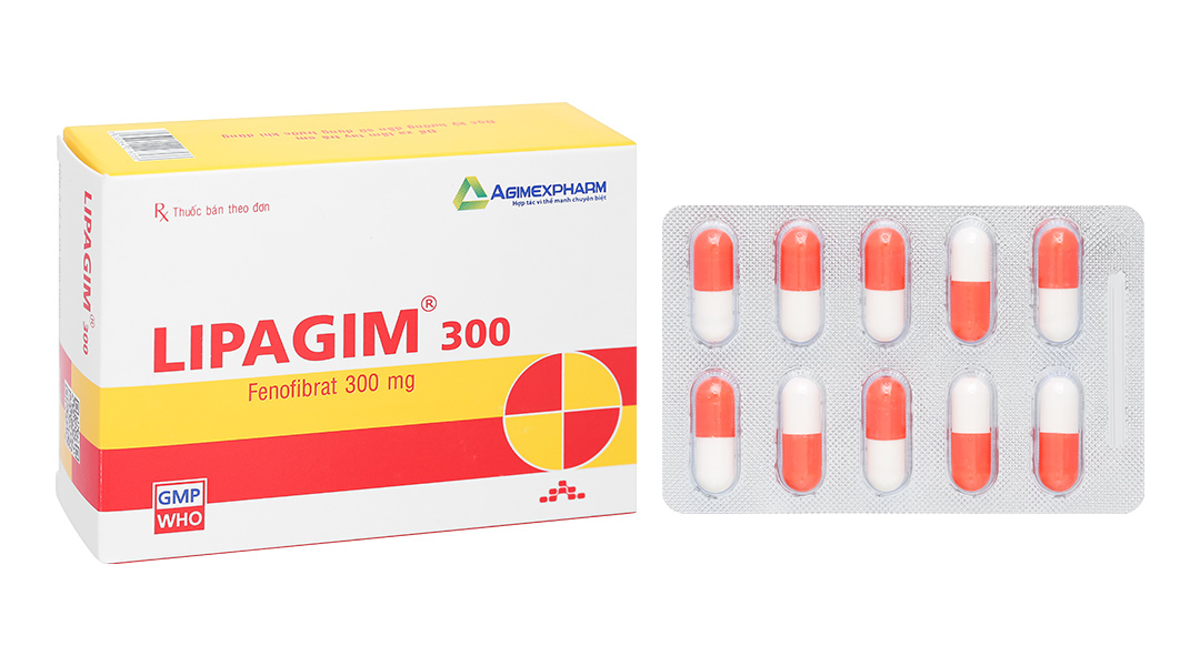 Lipagim 300 điều trị rối loạn mỡ máu, rối loạn Lipoprotein máu (3 vỉ x ...
