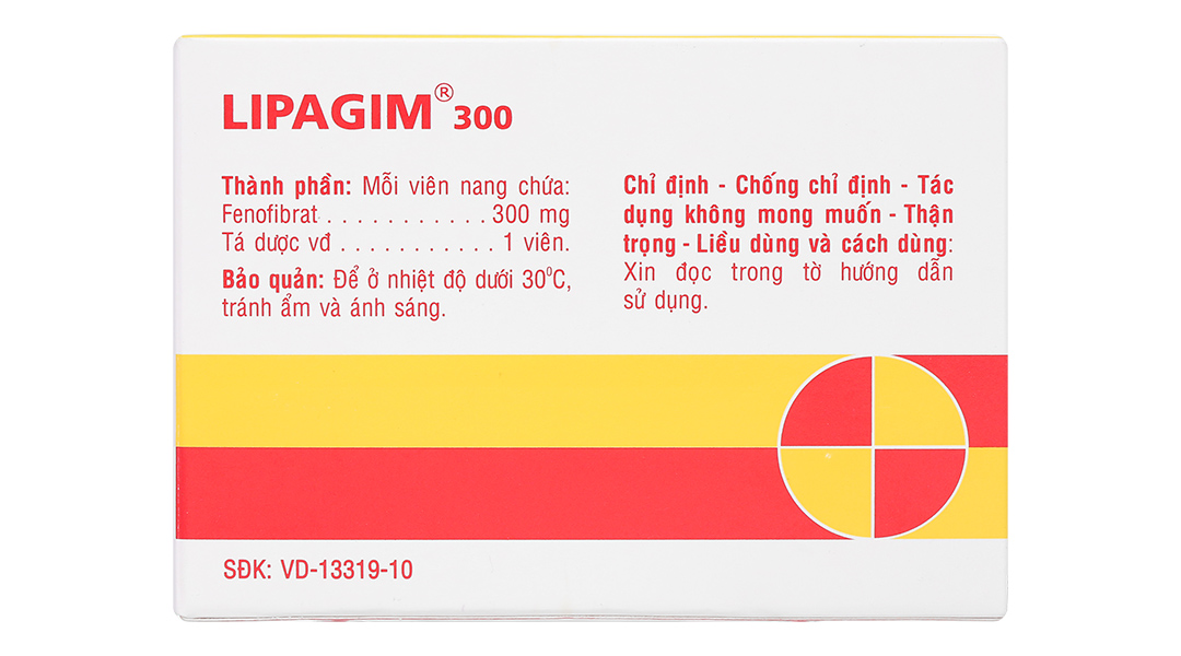 Lipagim 300 điều trị rối loạn mỡ máu, rối loạn Lipoprotein máu (3 vỉ x ...
