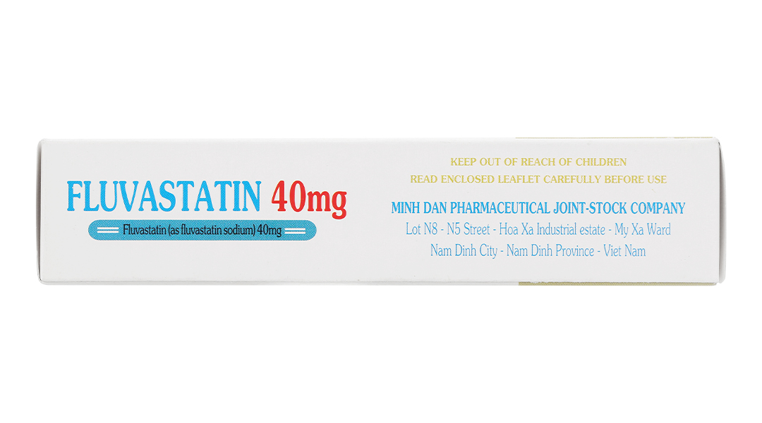 Fluvastatin MD Pharco 40mg trị rối loạn mỡ máu (3 vỉ x 10 viên) - 08/ ...